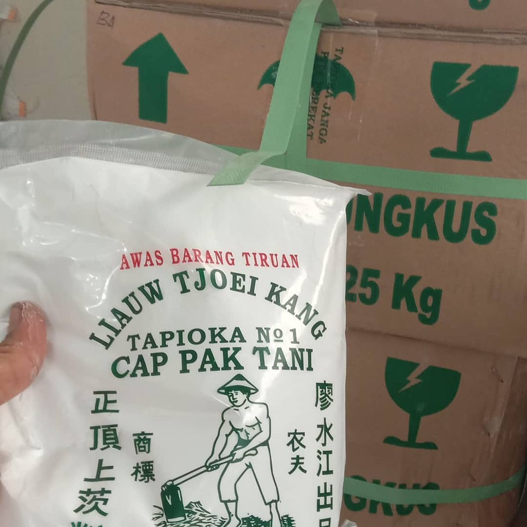 Jual Tepung Tapioka Cap Pak Tani Liauw Tjoei Kang Kemasan 1 Kg | Shopee ...