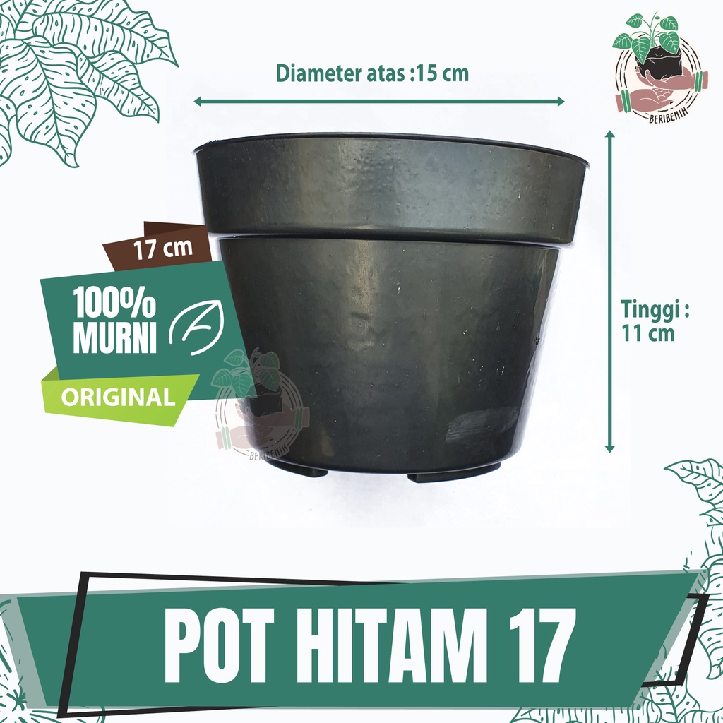 Jual Pot Polos Hitam Plastik Simba Bunga Tanaman Hias Ukuran Besar ...
