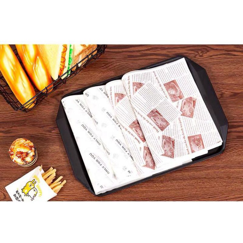 Jual 10pcs Kertas bungkus burger/ kertas sandwich/ kertas nasi kfc ...