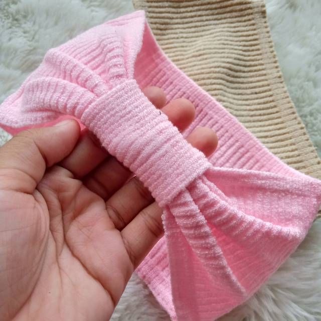 Jual Inner Rajut Bando Pita Salur premium salur 2 IN 1 bandana rajut ...