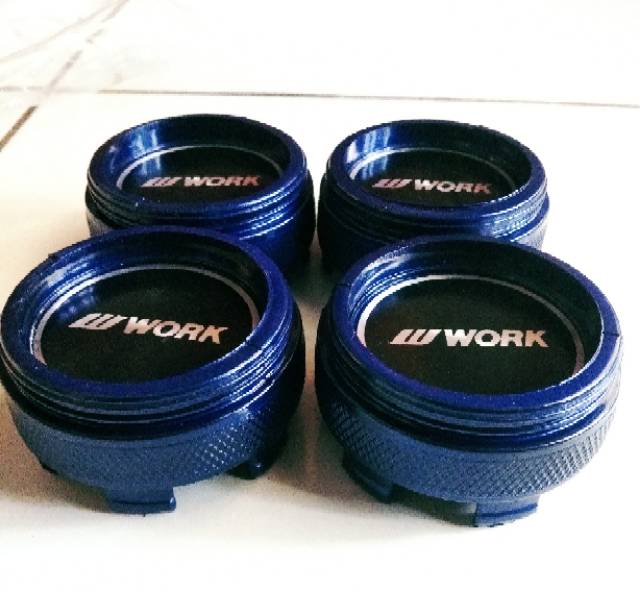 Jual Dop Center Velg Work Model Silinder Warna Biru 6cm Atau Tutup As ...
