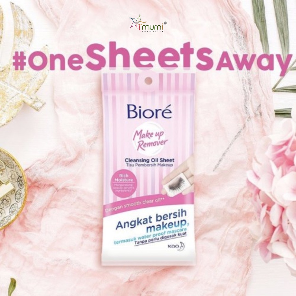 Jual BIORE MUR CLEANSING OIL SHEET 10 LEMBAR | Shopee Indonesia