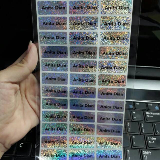 Jual 120pcs label nama / sticker nama polos / sticker label nama motif ...