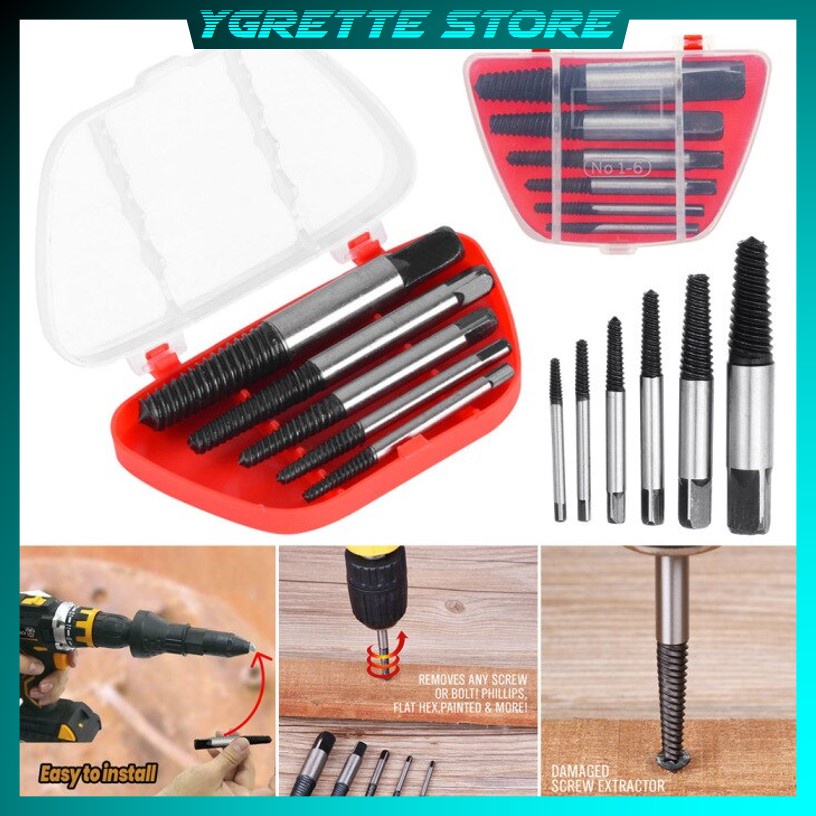 Jual YGRETTE - Nightstar Set Mata Bor Extractor Broken Screw Remover 5 ...