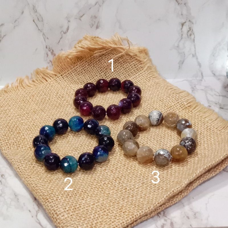Jual Gelang Batu Alam Cutting 16mm | Shopee Indonesia