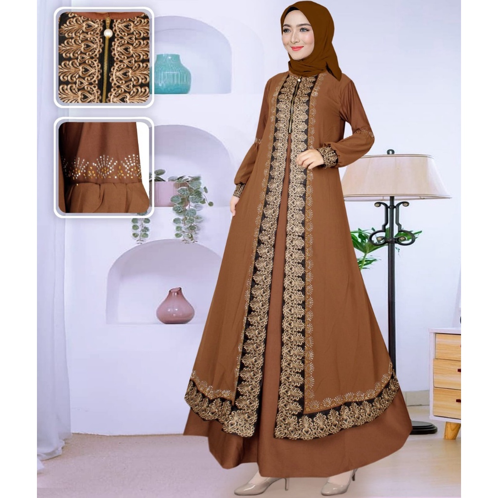 Jual Abaya turkey remaja hitam ori /gamis abaya simple terbaru 2022 ...