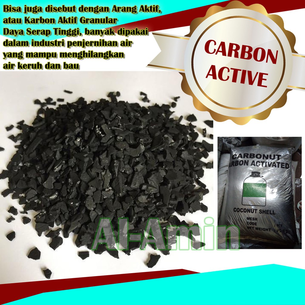 Jual Karbon Aktif Granular / Active Carbon / Activated Charcoal 1 Kg ...