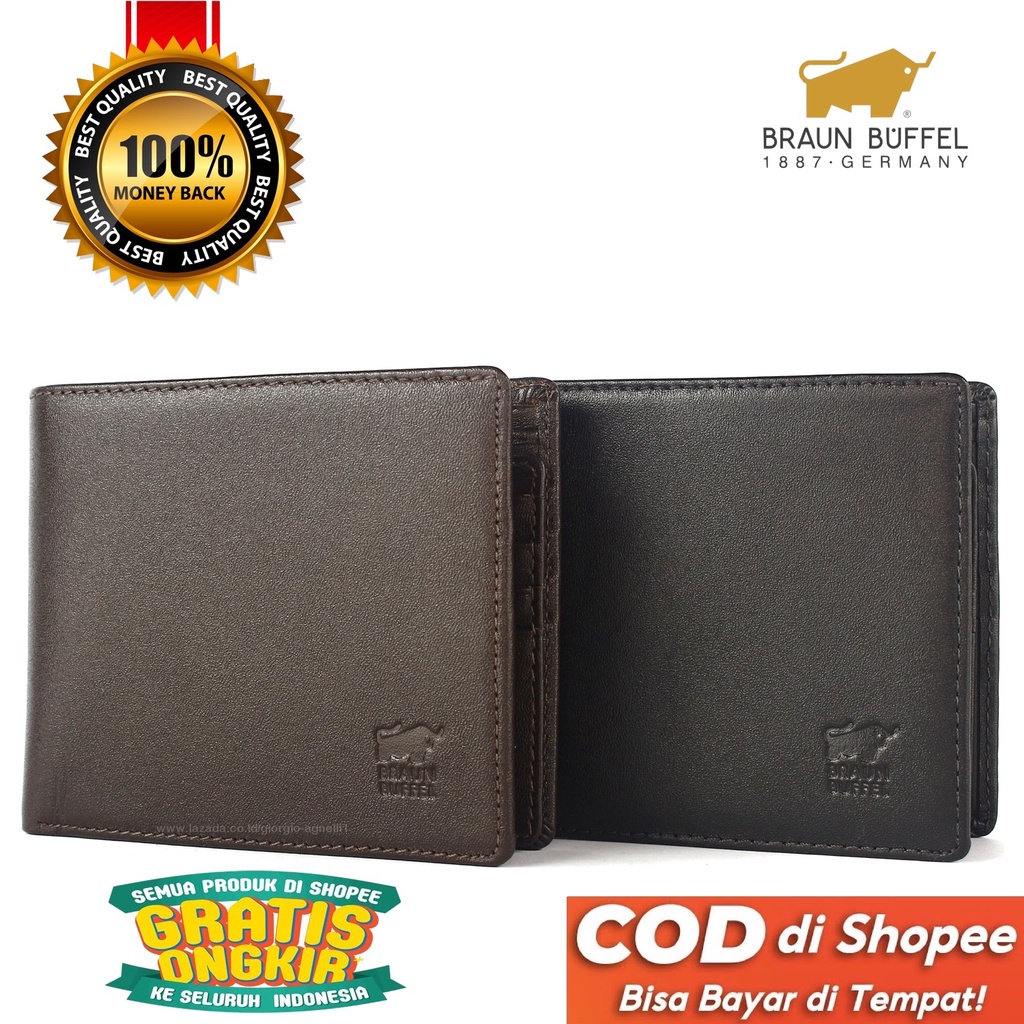 Jual BRAUN BUFFEL Dompet Pria Bahan Kulit Sapi Asli Logo Banteng Merk Terkenal model Lipat ...