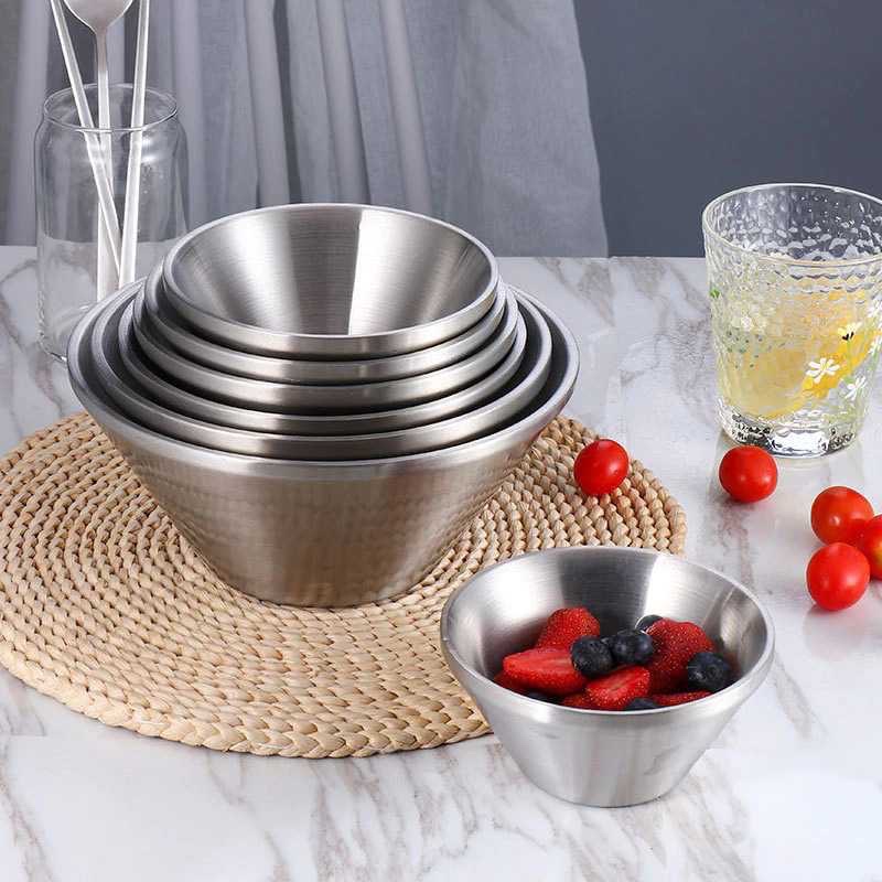 Jual Mangkok Bowl V-Shaped Stainless Steel Besi Gold Perak Mewah ...