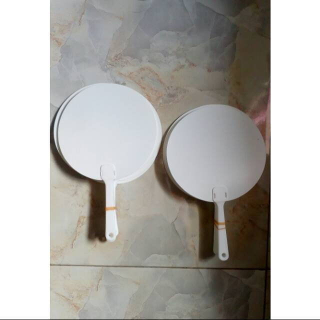 Jual [grosir] Kipas pvc polos Kipas plastik pvc polos putih susu gagang ...