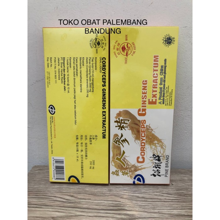 Jual CORDYCEPS GINSENG EXTRACTUM 12 BOTOL PINE BRAND | Shopee Indonesia