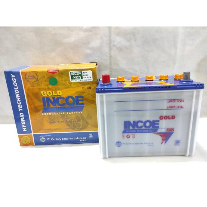 Jual AKI MOBIL INCOE GOLD N50Z 55D26R COLT HINO ELF BLAZER LGX KRISTA 60Ah | Shopee Indonesia