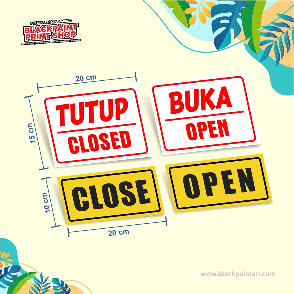 Jual Stiker Open Close / Stiker Buka Tutup | Shopee Indonesia