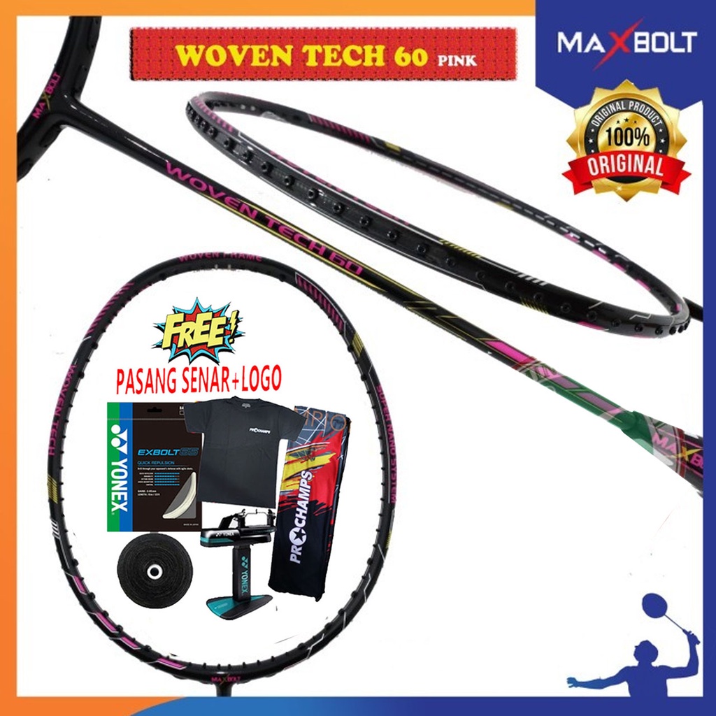 Jual Maxbolt Woven Tech 60 Raket Badminton Original | Shopee Indonesia