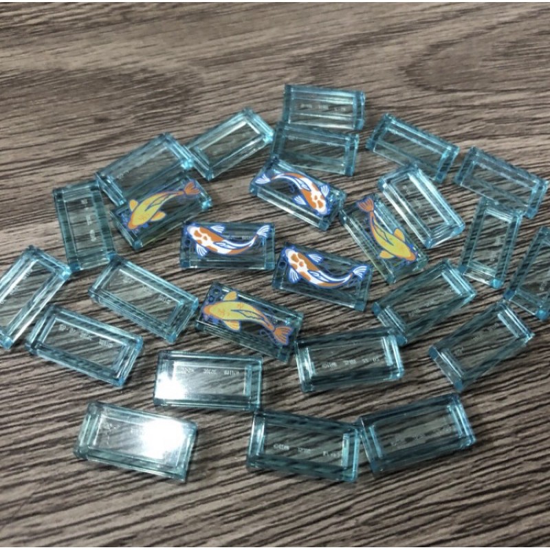Jual Lego 20pcs tile 1x2 trans blue & 6pcs printed koi fish | Shopee ...