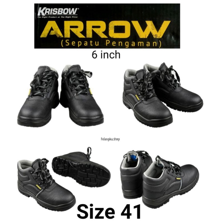 Jual Krisbow Sepatu Pengaman Arrow 6 inch Ukuran 41 Safety Shoes Sepatu ...
