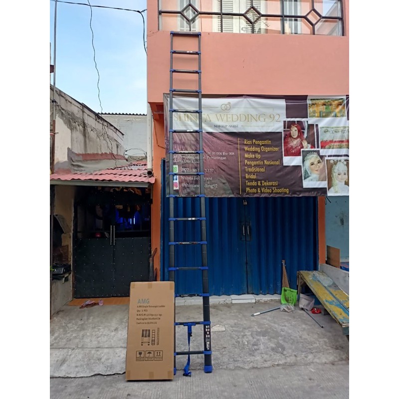 Jual Tangga Teleskopik Leader Singel 4.4 meter - Biru | Shopee Indonesia