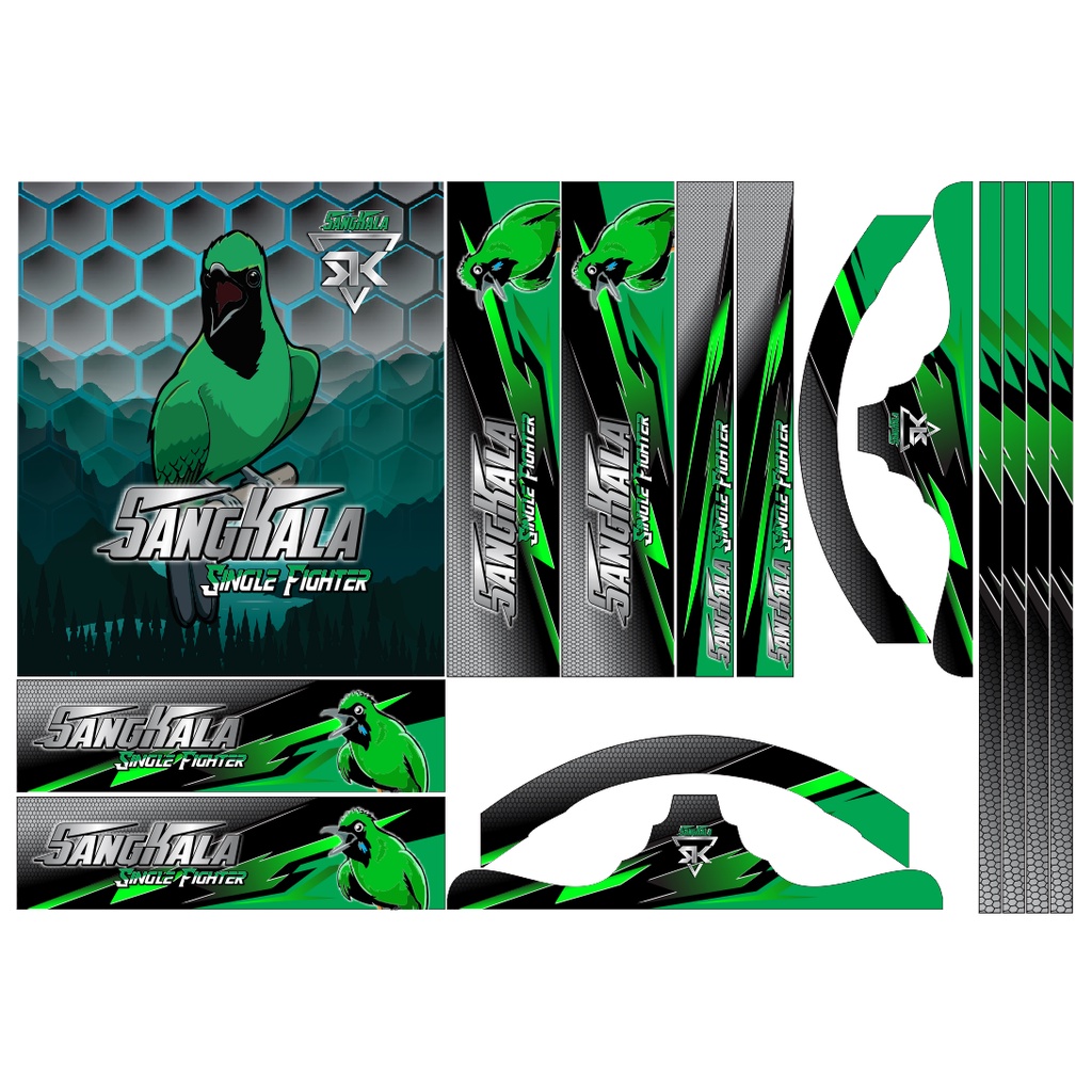 Jual STICKER CUSTOM DECAL SANGKAR BURUNG / KANDANG KOTAK | STIKER MOTIF ...