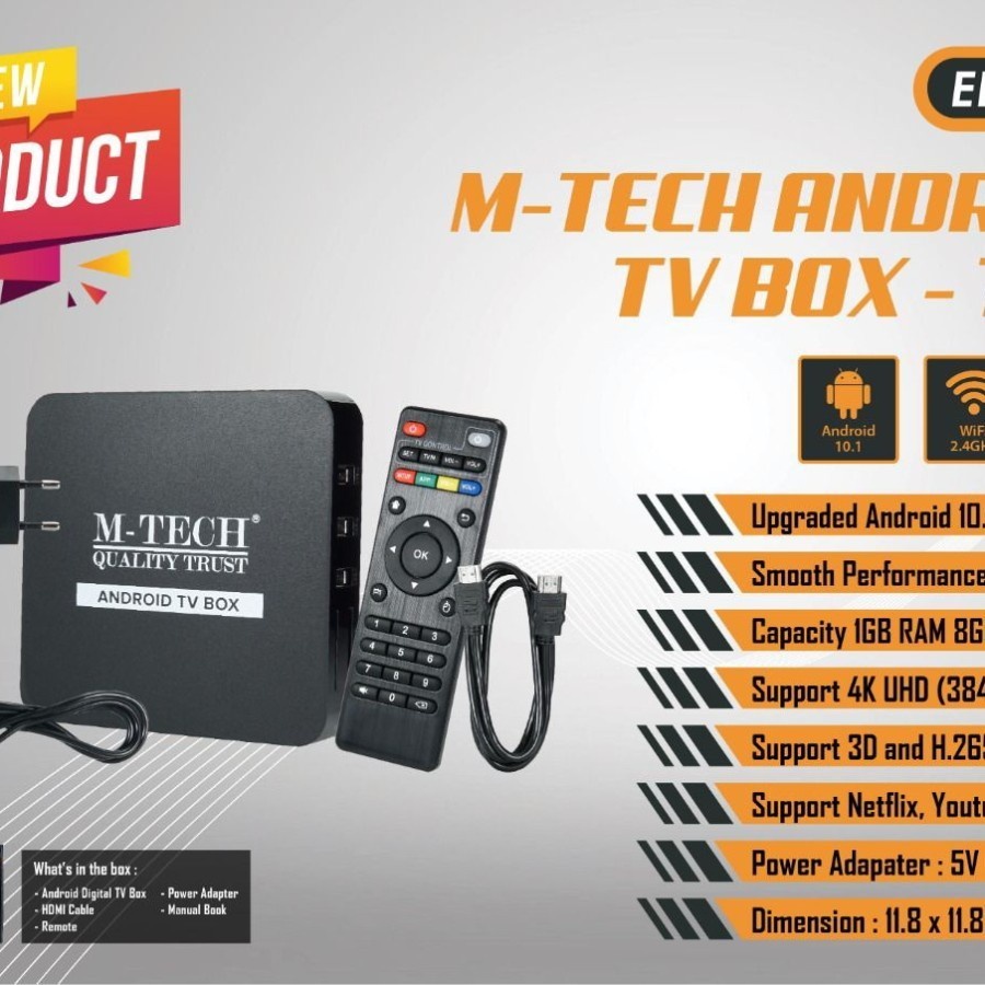 Jual M-Tech STB TV Box Android 10 4K Ultra HD With WIFI Mtech | Shopee ...