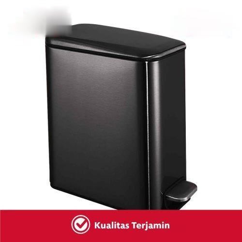 Jual Krisbow 5 Ltr Tempat Sampah Stainless Slim Soft Close - Hitam | Shopee Indonesia