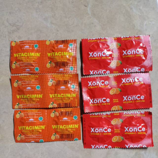 Jual Vitacimin & Xonce 500mg (Rasa Jeruk) | Shopee Indonesia