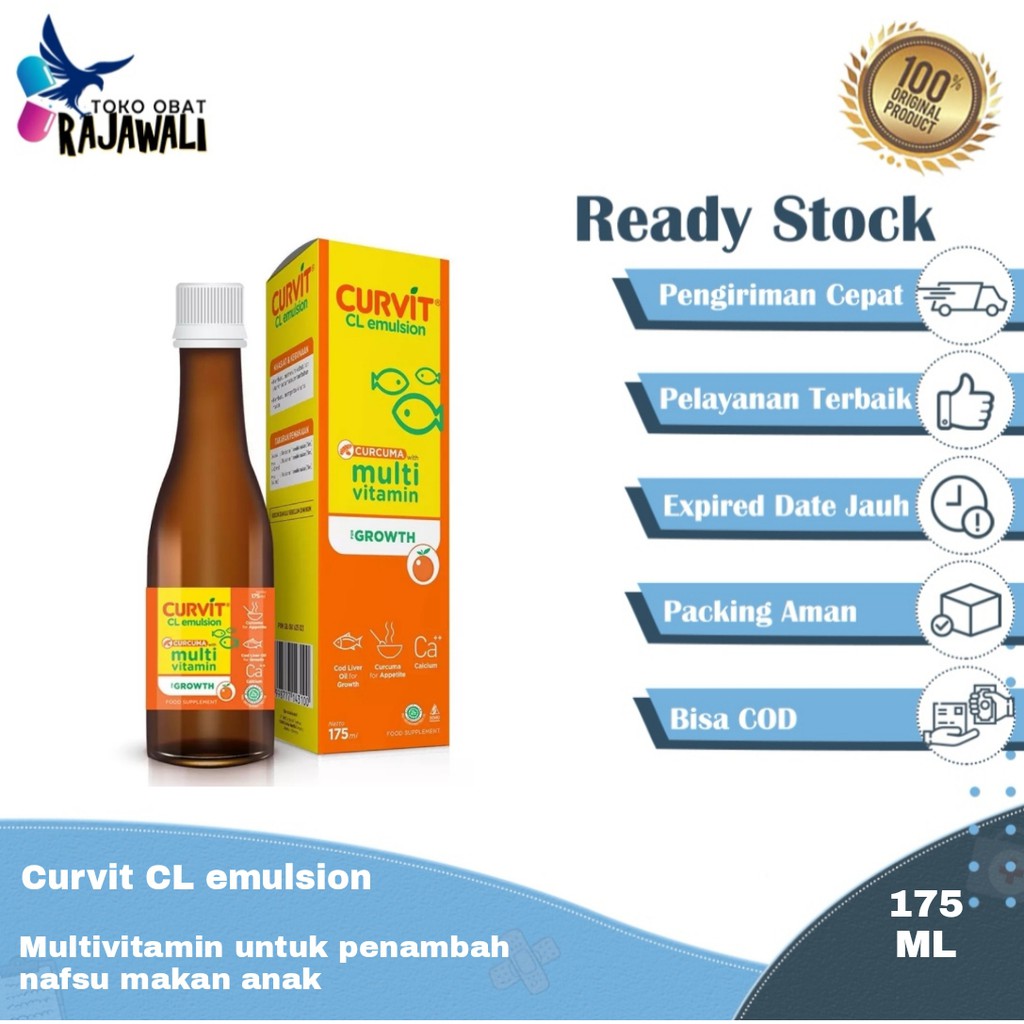 Jual Curvit CL emulsion 175ml multivitamin anak | Shopee Indonesia