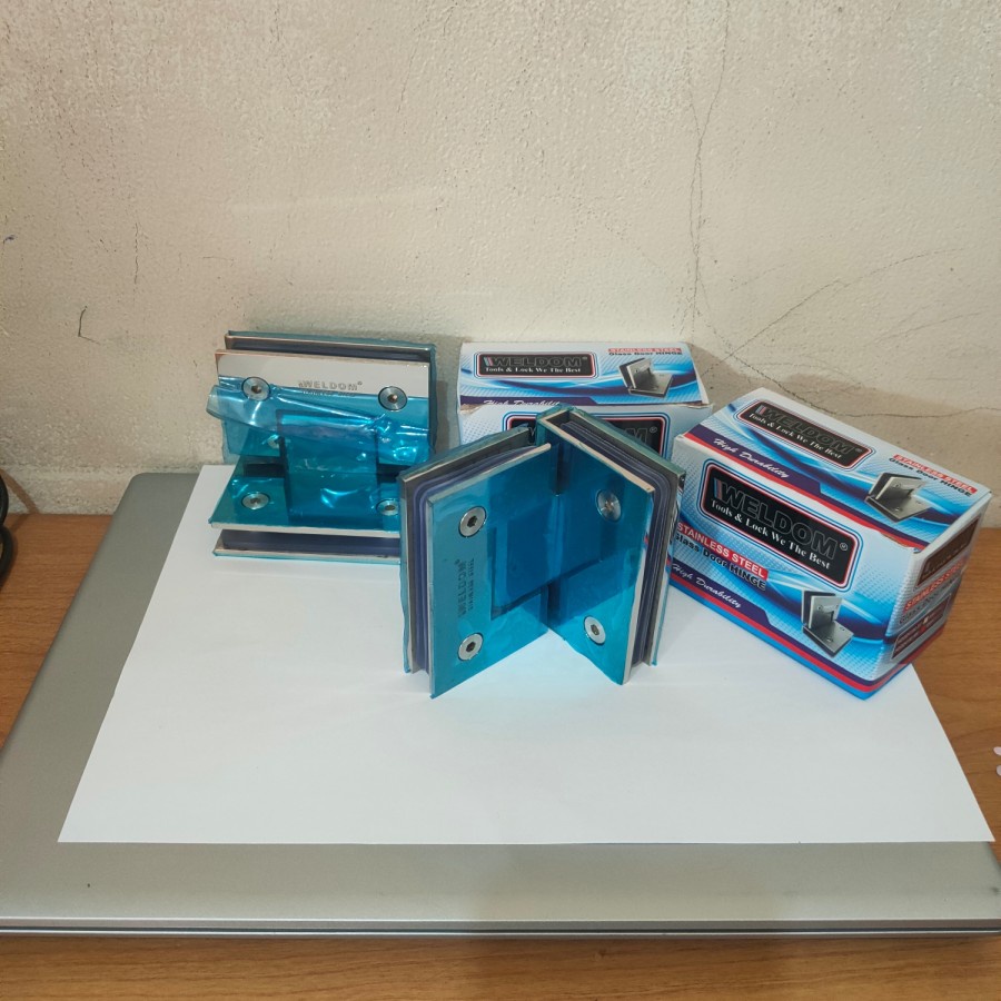 Jual Engsel shower, shower hinges merk Weldom kaca ke kaca 90 derajat ...