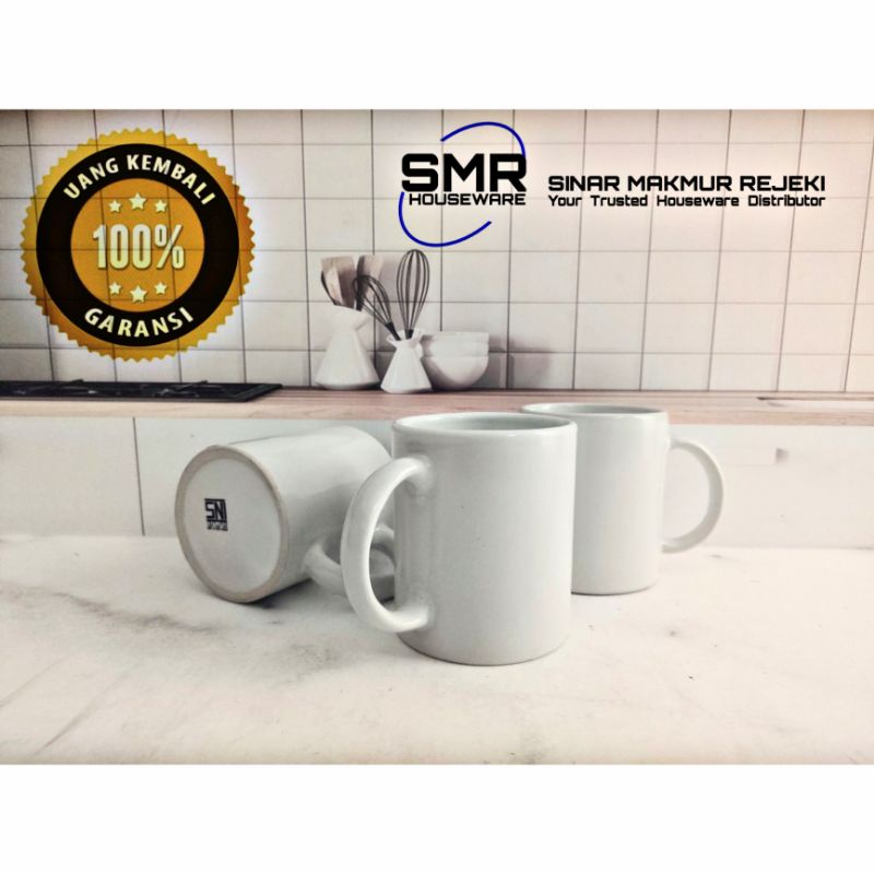 Jual ( HARGA PER 3 PCS ) MUG PUTIH KERAMIK PORSELEN | MUG KOPI TEH ...