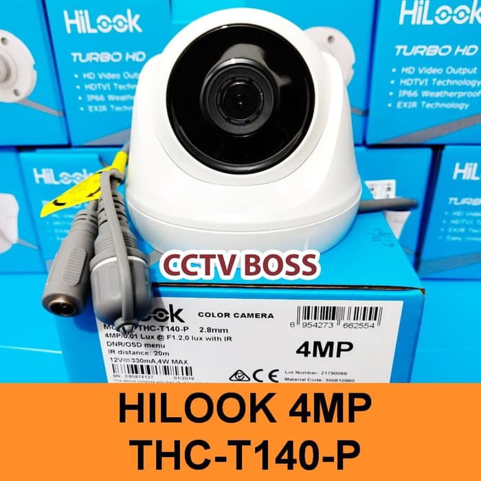 Jual HILOOK CAMERA CCTV INDOOR 4MP 1080P THC-T140-P / THC-T140P DOME ...