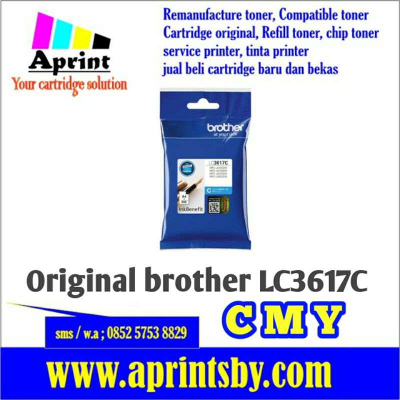 Jual cartridge brother baru original LC3617C LC3617 Cyan LC3617Y yellow ...