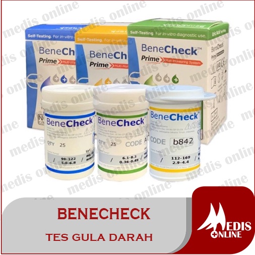 Jual Alat Cek Darah - Benecheck PRIME Test Strip Gula Darah (Glukosa ...
