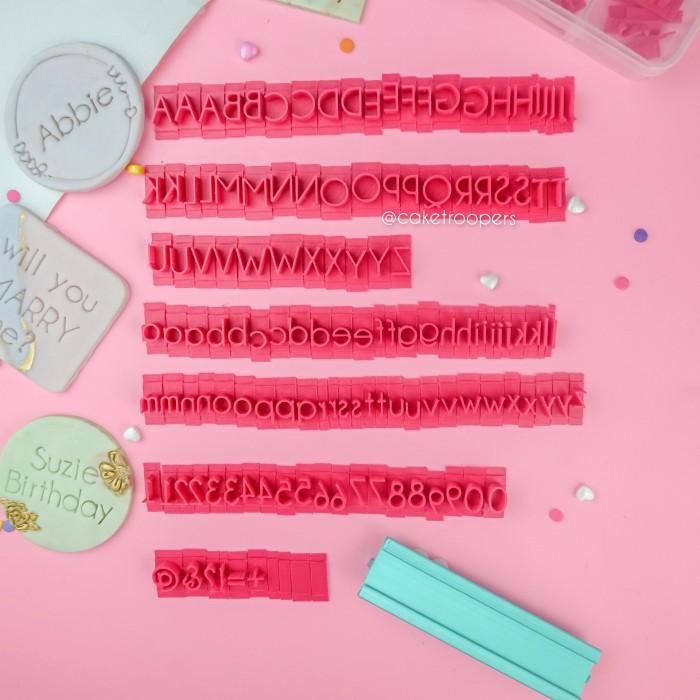 Jual George Lettering Set Fondant Stamp Huruf Besar Huruf Kecil Angka ...