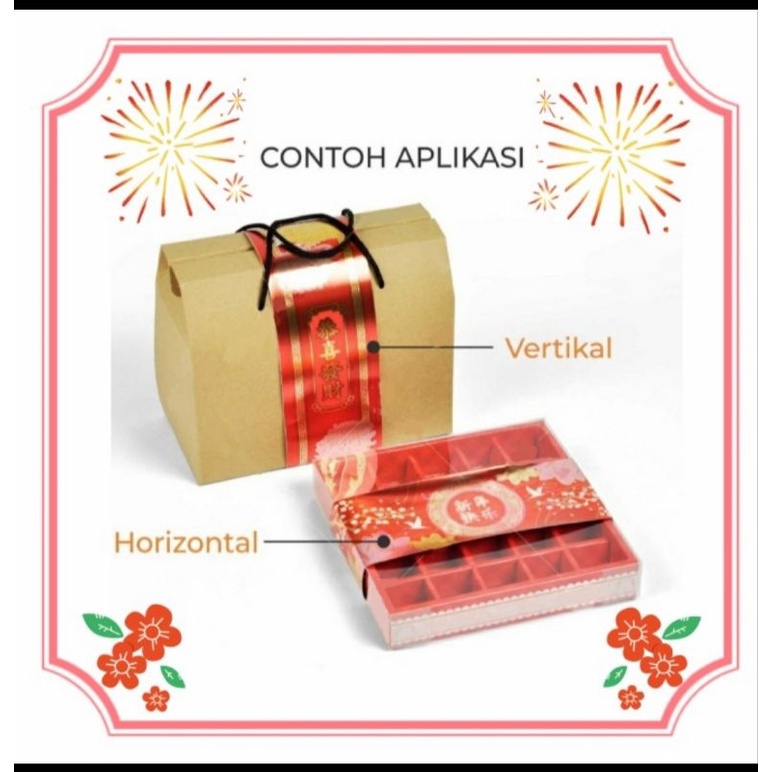 Jual Paper Belt Imlek Sincia Pita Kertas Pita Parcel Sleeve Sabuk Label ...