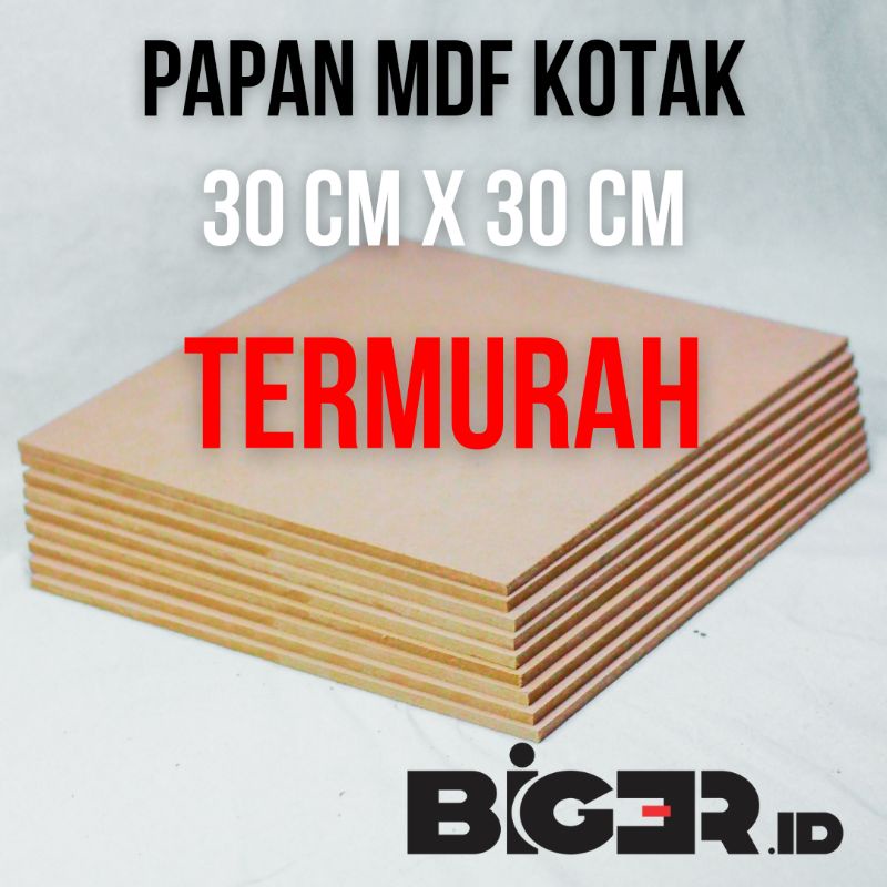 Jual Papan MDF TERMURAH 30X30 / MDF board kotak 30cmX30cm / bahan ...