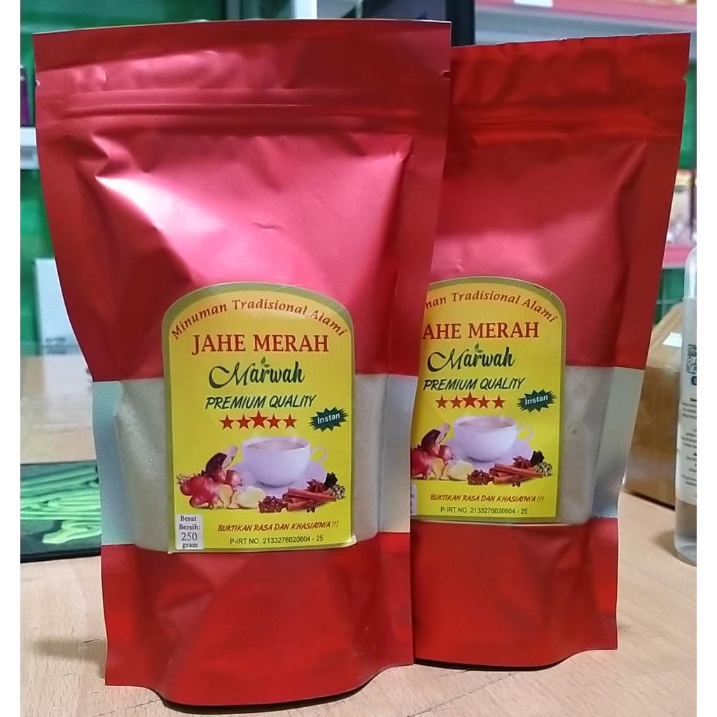 Jual Jahe Merah Marwah 250gram / Minuman Tradisional Alami Premium ...
