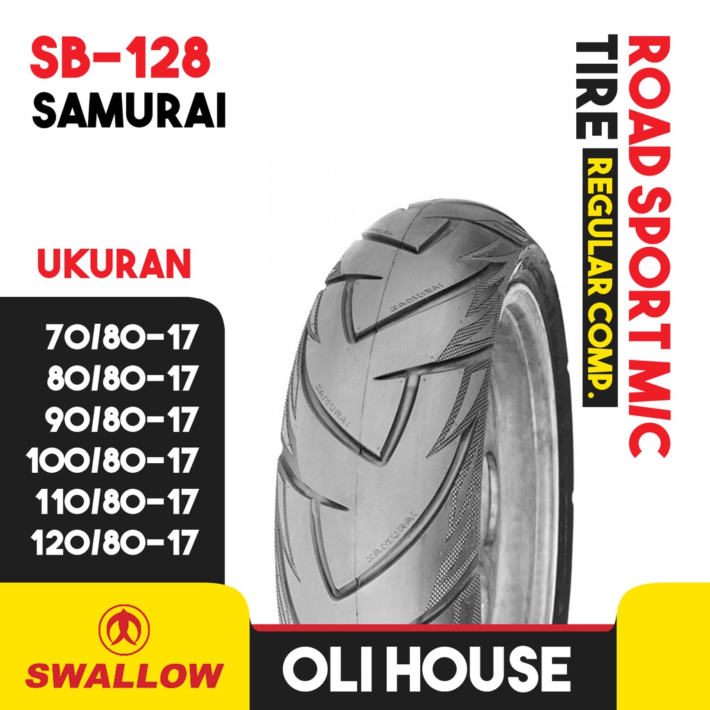 Jual Ban Luar Motor Swallow SB-128 Samurai Ukuran 70/80 80/80 90/80 100 ...