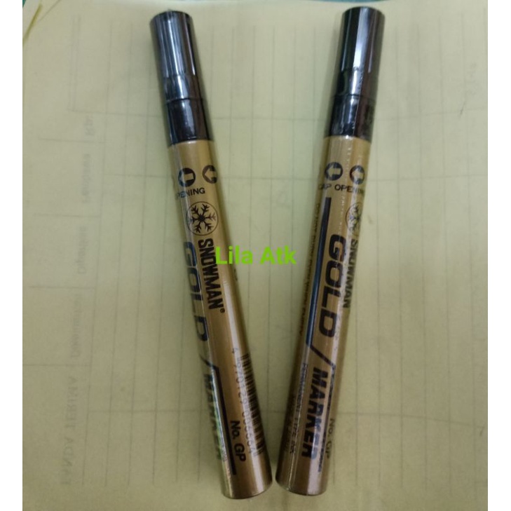 Jual Spidol Permanent SNOWMAN Paint Marker GOLD/WHITE/SILVER | Shopee ...