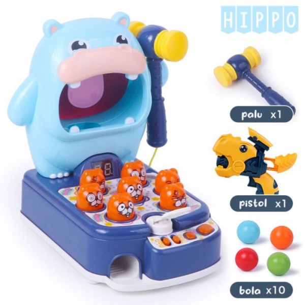 Jual Mainan Anak Whac A Mole Hippo Lucu Makan Pukul Tikus Tanah Mole ...