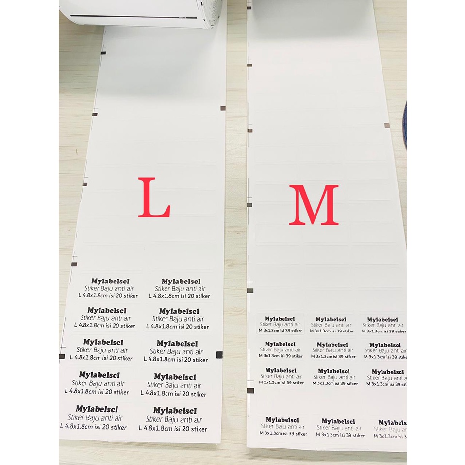 Jual Sticker Kain Baju Label Nama Putih White Waterproof Iron on ...