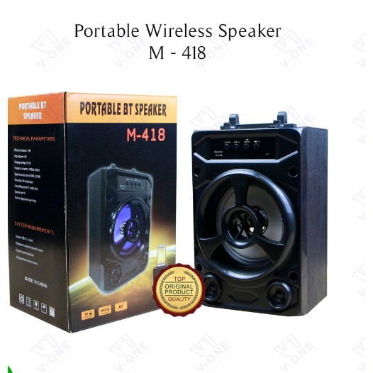 Jual Speaker Bluetooth Mini M 418 Speaker Musicbox M 418 Spiker wireless | Shopee Indonesia