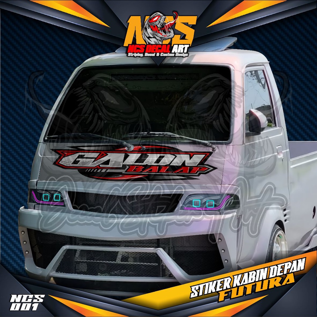 Jual Stiker Decal Kabin Depan All Pick Up GALON BALAP Custom Bisa ...