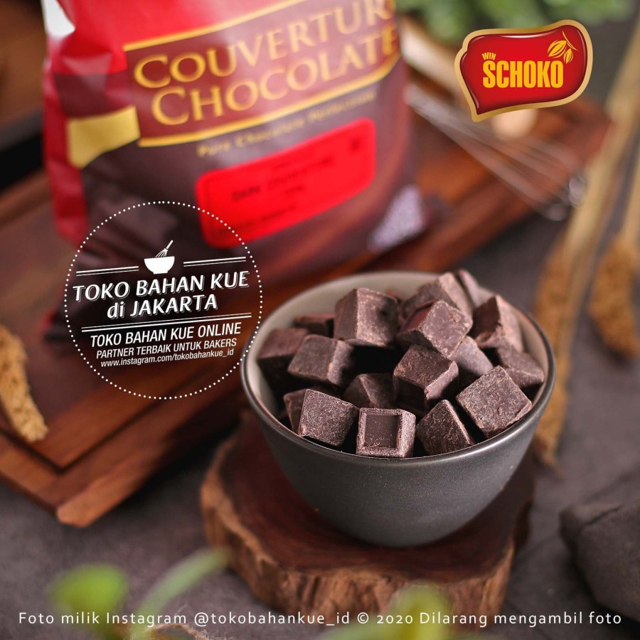 Jual Schoko Cube 72% 1kg Dark Chocolate Couverture Cokelat Dadu Coklat ...