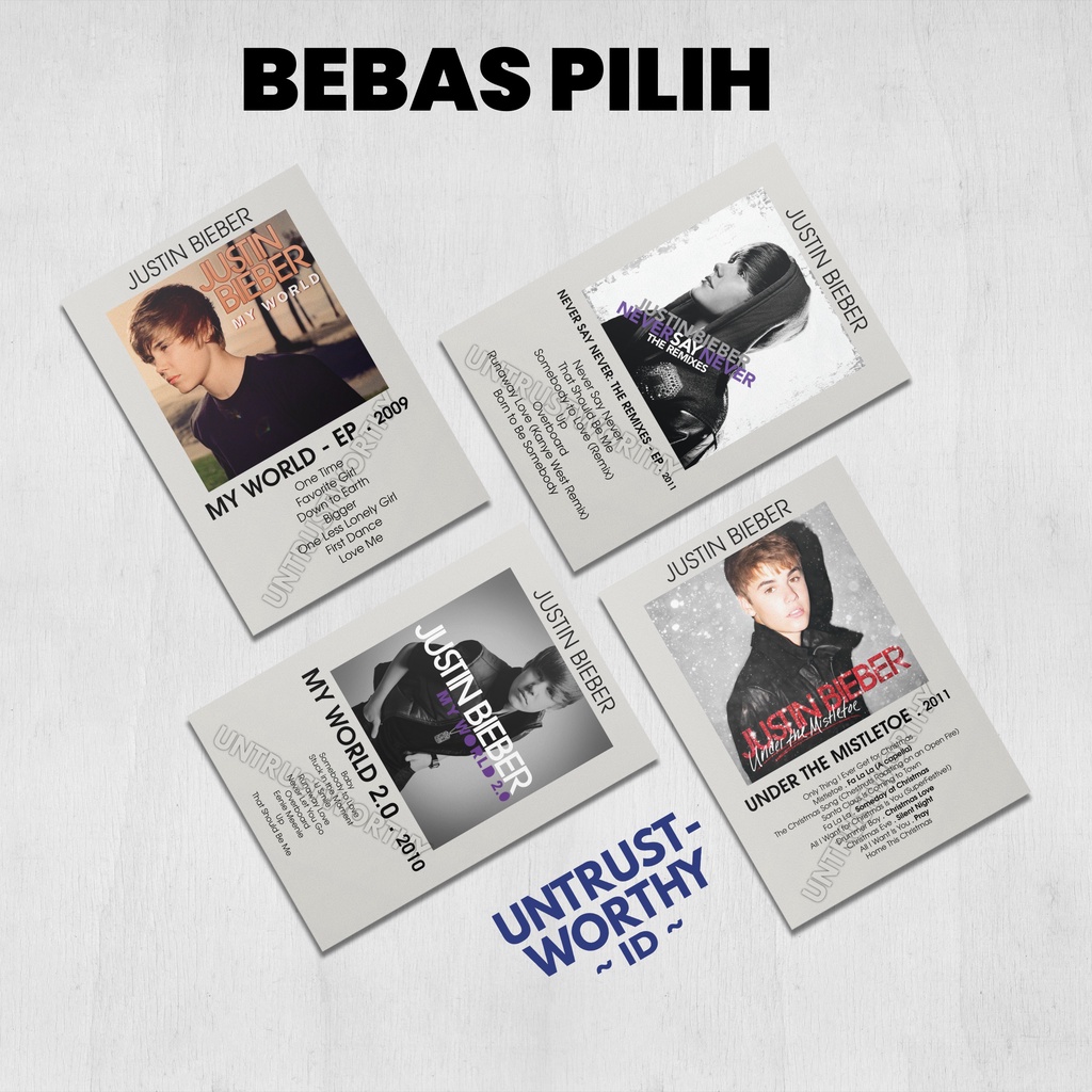 Jual Poster Justin Bieber Album dan EP Ukuran A5 (4-10pcs) | Shopee Indonesia