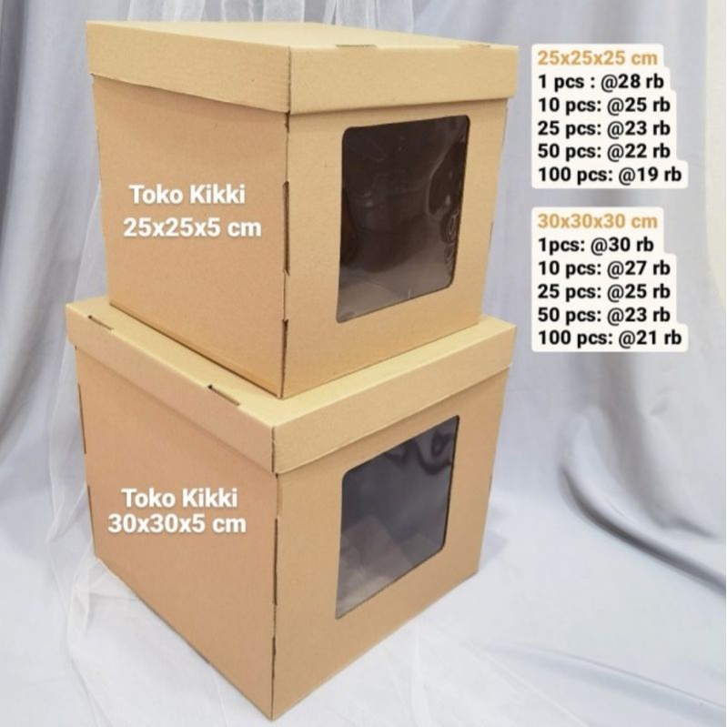Jual Box Kue Corrugated 30x30x30 cm/ Kardus Kue / Box Kue Instant ...