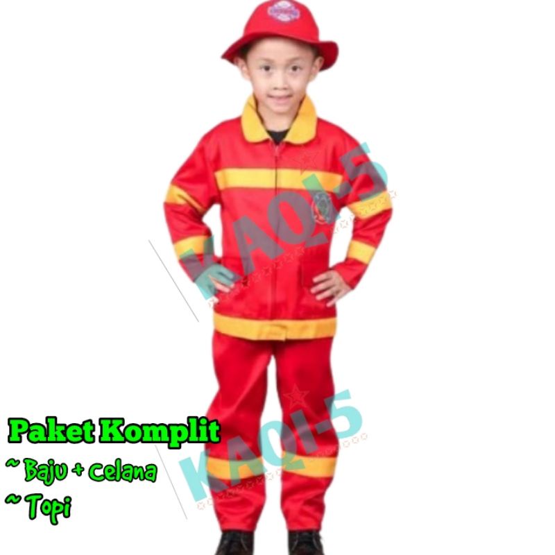 Jual kostum profesi pemadam kebakaran damkar baju karnaval anak ...