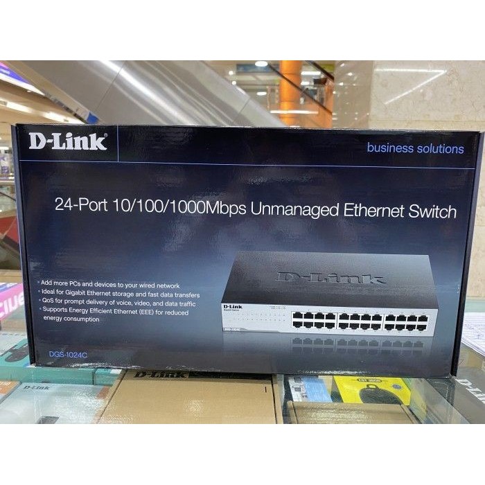 Jual SWITCH HUB DLINK D-LINK 24 PORT DGS-1024C BESI - GIGABYTE | Shopee ...