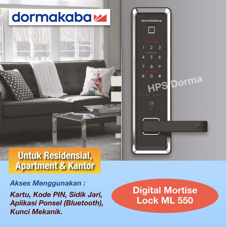 Jual Digital Door Lock dorma kaba ML 550 (Finger Print) | Shopee Indonesia