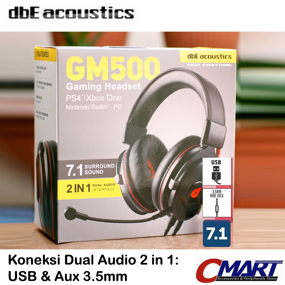 Jual Headset Gaming dBE GM500 High End 7.1 Surround Headphone - DBE ...