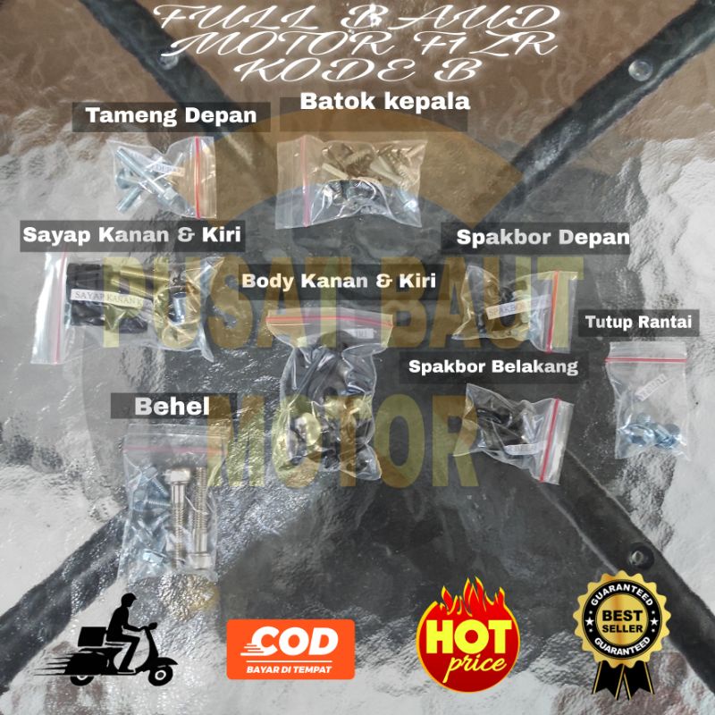 Jual baut motor full set body yamaha F1zr | Shopee Indonesia