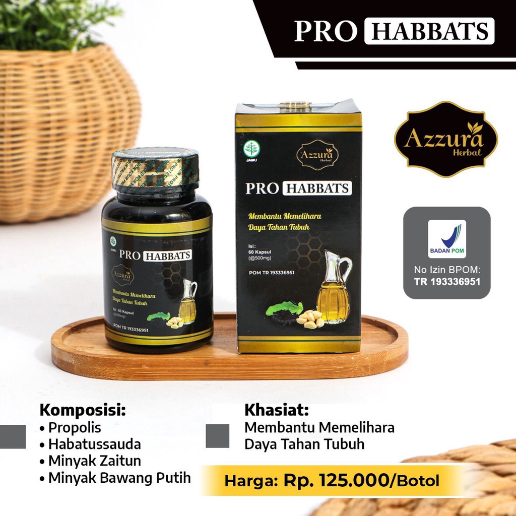 Jual Pro Habbats Kapsul Herbal Habbatussauda Plus Propolis Minyak ...